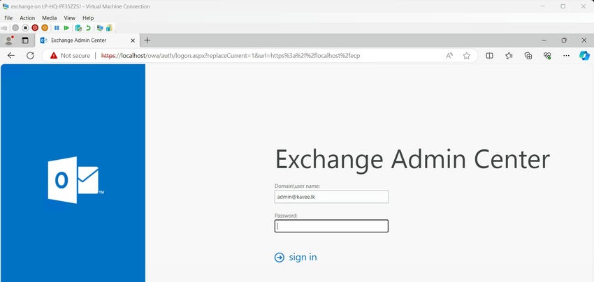 Installation of Microsoft Exchange Server
