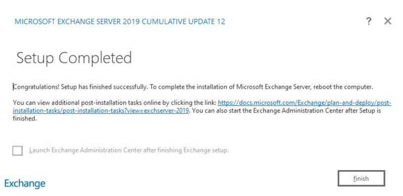 Installation of Microsoft Exchange Server