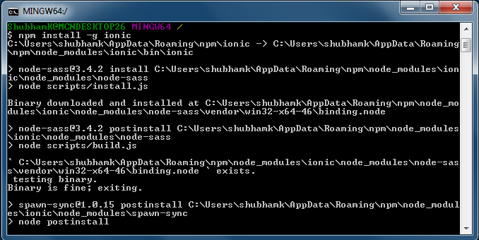 Installing IONIC On Windows