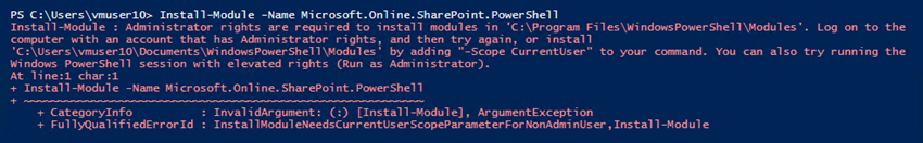 Installing SharePoint Online Management Shell