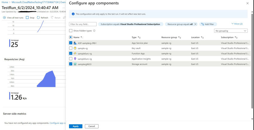 Integrate Azure Load Testing with Function App