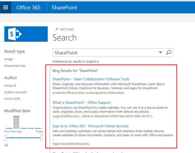 Integrate Bing Search In SharePoint Online
