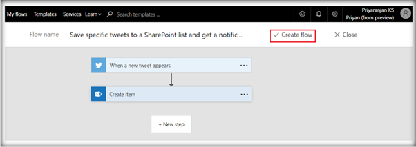Integrate Twitter Feeds With SharePoint List Using Microsoft Flow