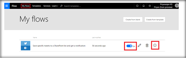 Integrate Twitter Feeds With SharePoint List Using Microsoft Flow