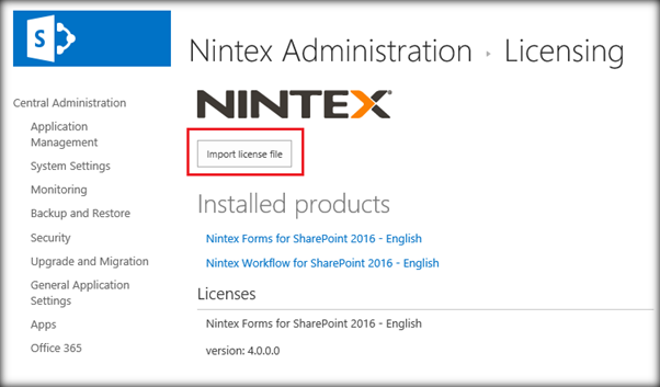 Integrating Nintex Workflow 2016 With Sharepoint Server 2016
