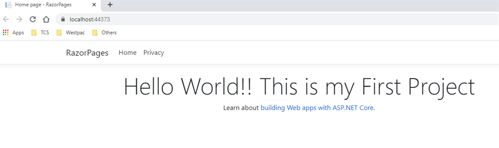 Introduction To ASP.NET Core Razor Pages