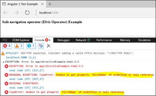 Introduction To Safe Navigation Operator In Angular 2 Introduction To Safe Navigation Operator In Angular 2