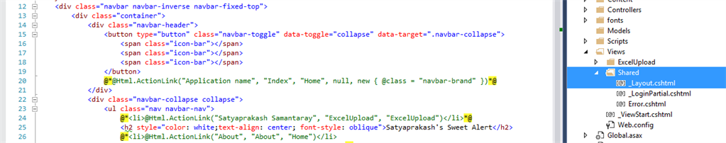 Introduction To Sweet Alert Library In ASP.NET MVC Razor