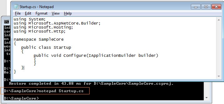Invoking Web Application From Console Application Net Core Via Command Prompt