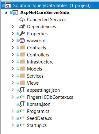 jQuery DataTables With ASP.NET Core Server Side Processing