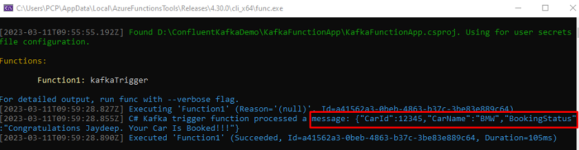 Kafka Application With Confluent Cloud And Azure Function App Using .NET Core 7
