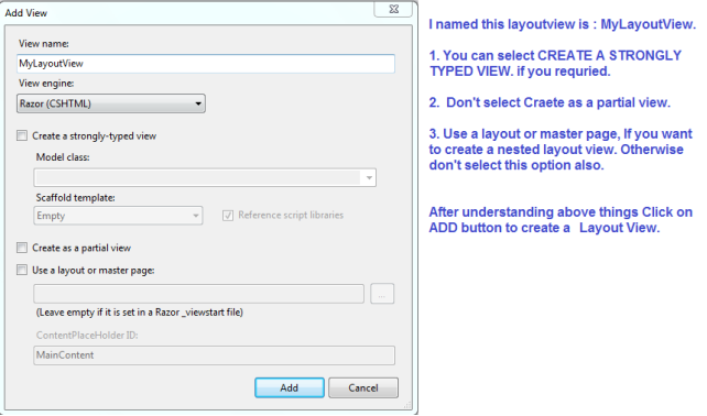 Layout View, View, And Partial View In ASP.NET