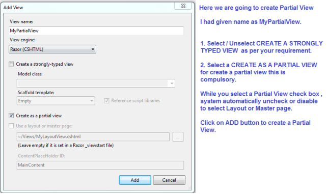 Layout View, View, And Partial View In ASP.NET