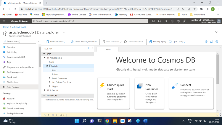 Learning Azure Cosmos DB