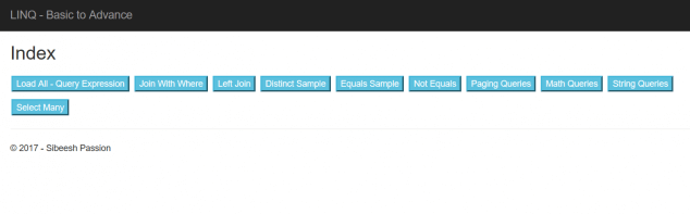 LINQ Basic To Advanced - MVC Demo Application