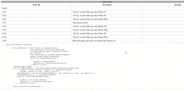 LINQ Basic To Advanced - MVC Demo Application