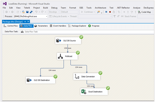 Load Database Records To Another Table And Excel Sheet Using Ssis
