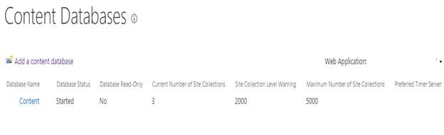 Manage Content Database In SharePoint 2013 Central Administration