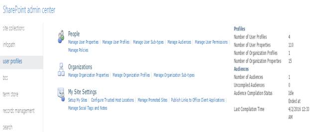 Manage User Profiles At The SharePoint Admin Center on Office 365
