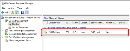 Managing Storage Spaces with File Server Resource Manager (FSRM)