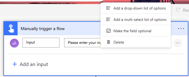 Mark Input Parameters in Triggers as Optional Mark Input Parameters in Triggers as Optional