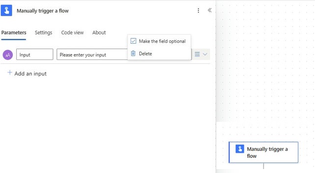 Mark Input Parameters in Triggers as Optional Mark Input Parameters in Triggers as Optional