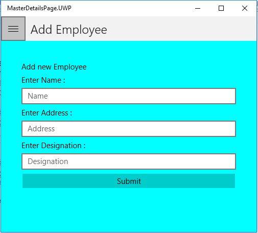 MasterDetailPage In Xamarin Forms Application