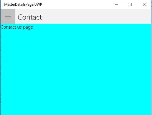 MasterDetailPage In Xamarin Forms Application