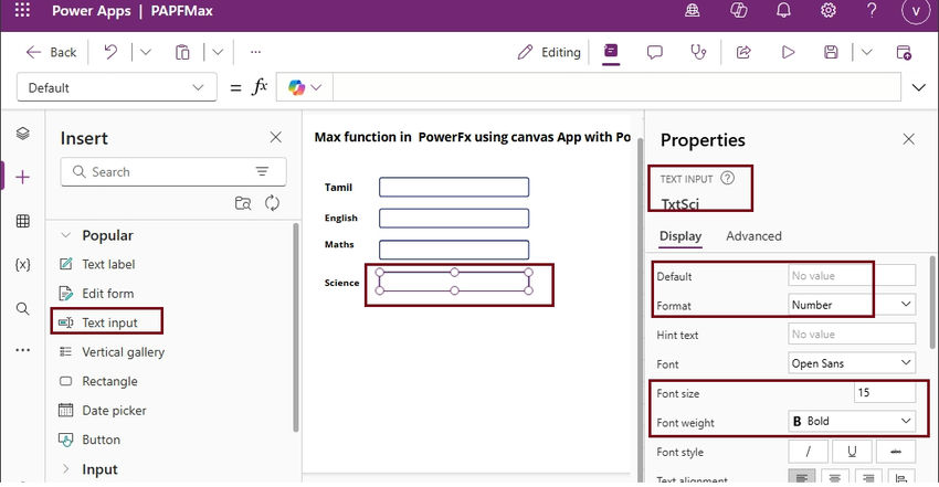 Max Fnction In Powerfx Using Canvas App With Power Apps
