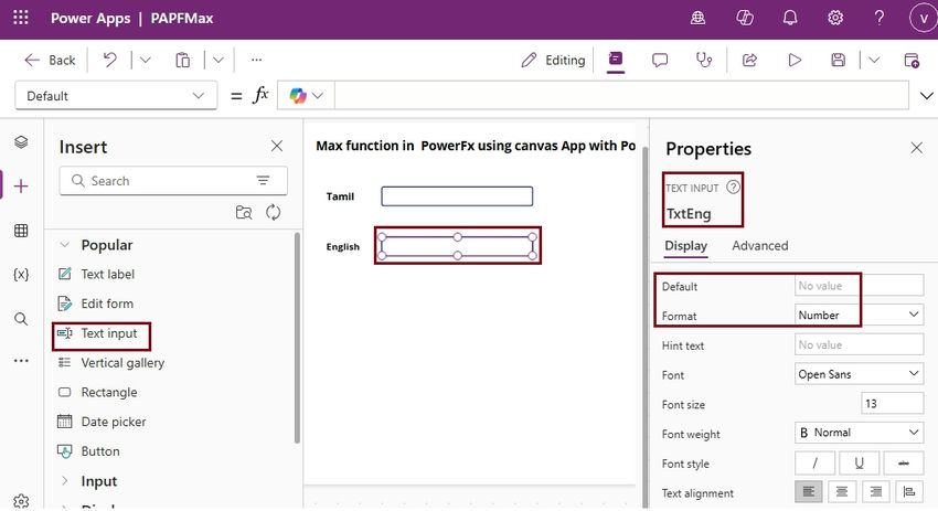 Max Fnction In Powerfx Using Canvas App With Power Apps