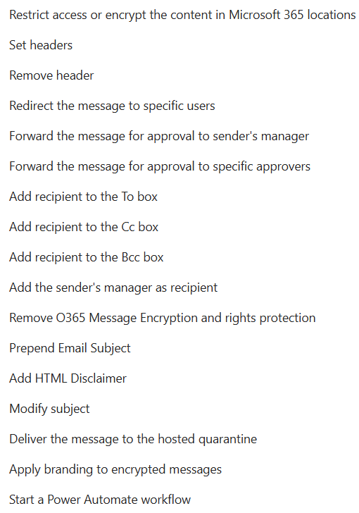 Microsoft Exchange Data Loss Prevention (DLP) Conditions & Actions