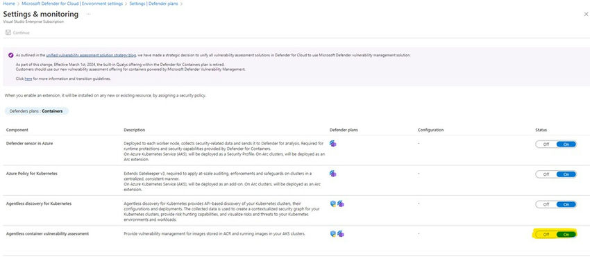 Migrate to Azure Defender from Qualys Vulnerability Assessment