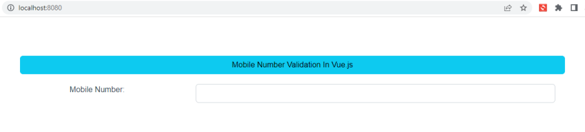 Mobile Number Validation In Vue.js
