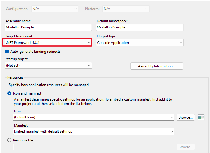 Entity Framework (3-1), with .Net Console Model-First