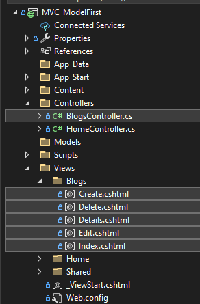 Entity Framework (3), with .Net MVC, Model-First