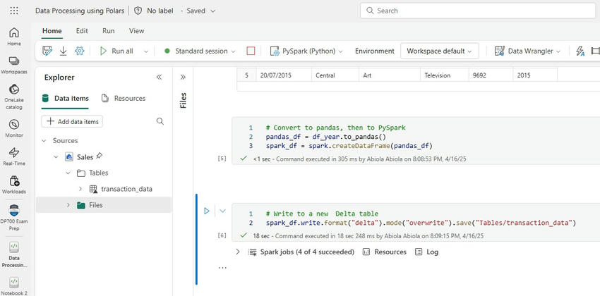 Modern Data Wrangling with Polars and Delta Lake in Microsoft Fabric