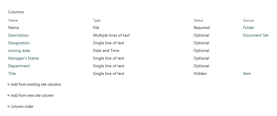 Modern SharePoint Online Document Set