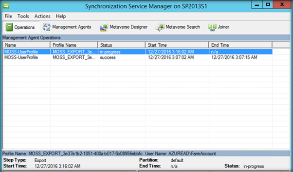 Monitor User Profile Synchronization Service Using Forefront Identity Manager Client In