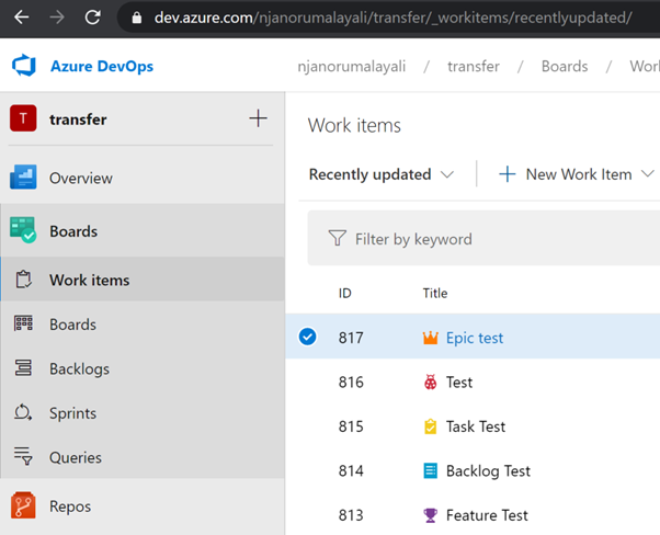 Move Azure DevOps Work Items From One Organization To Another
