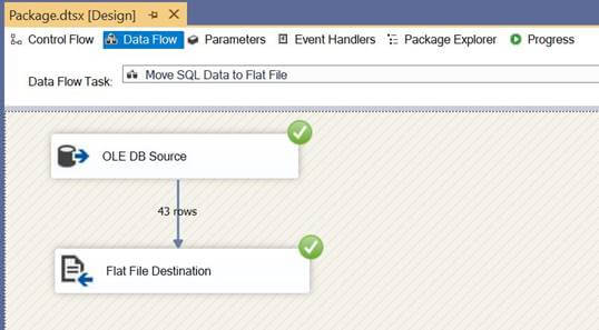 Move Data From SQL Server To Flat File Using SSIS