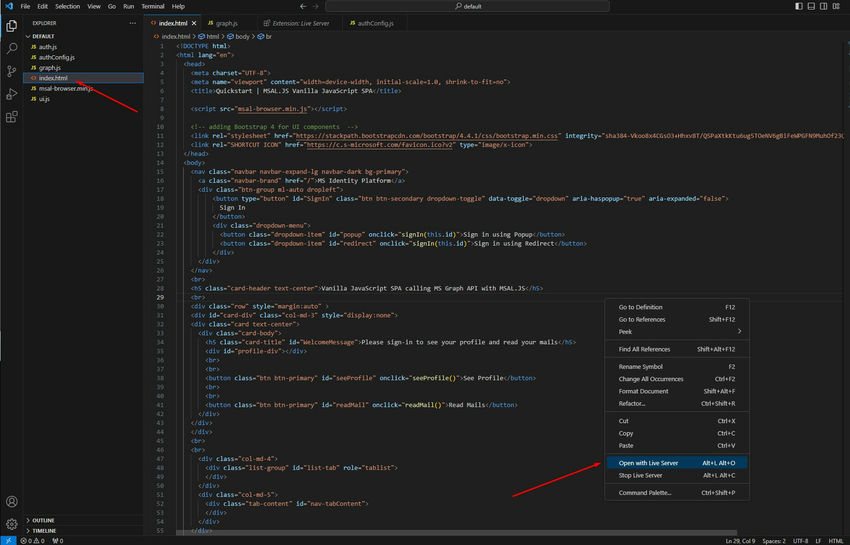 MSAL for Vanilla JS SPA: Get JWT Access & ID Tokens