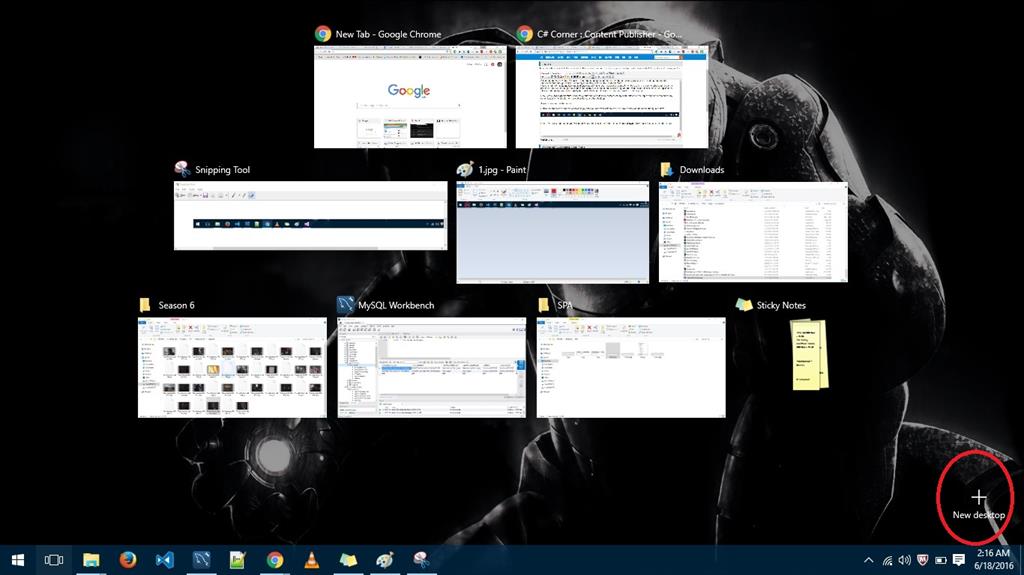 Multi-Desktop Feature in Windows 10 Multi-Desktop Feature in Windows 10
