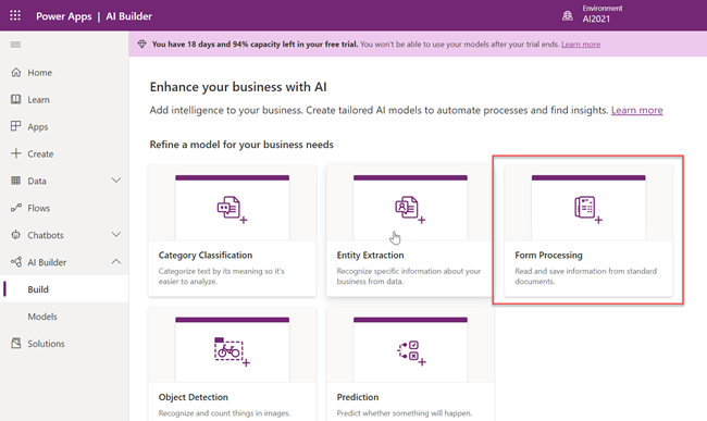 Multi-Layout Form Processing Using AI Builder