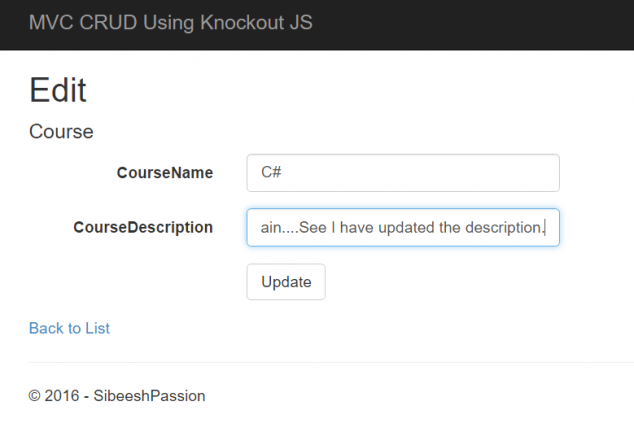 Mvc Crud Actions Using Knockout Js 0466