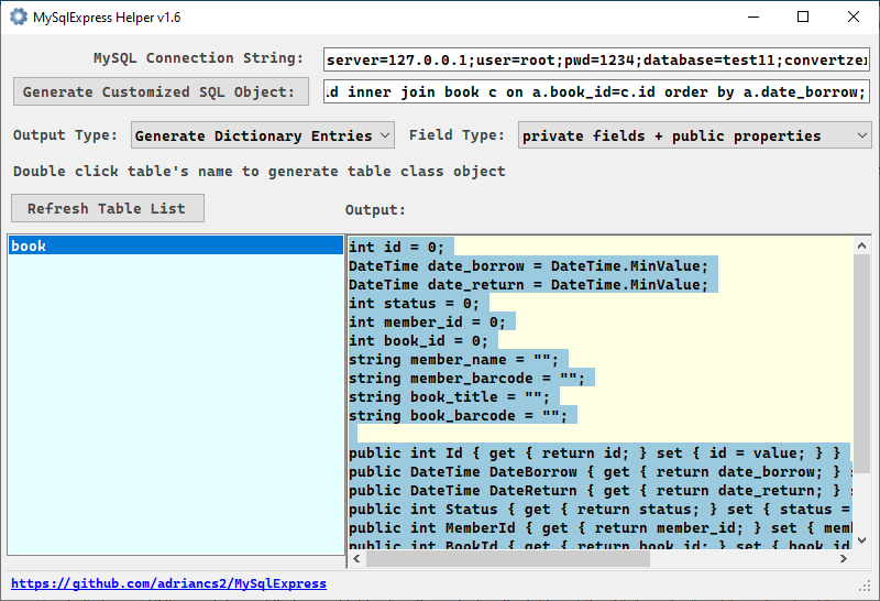 MySqlExpress - An Easier Way To Use MySQL In C#