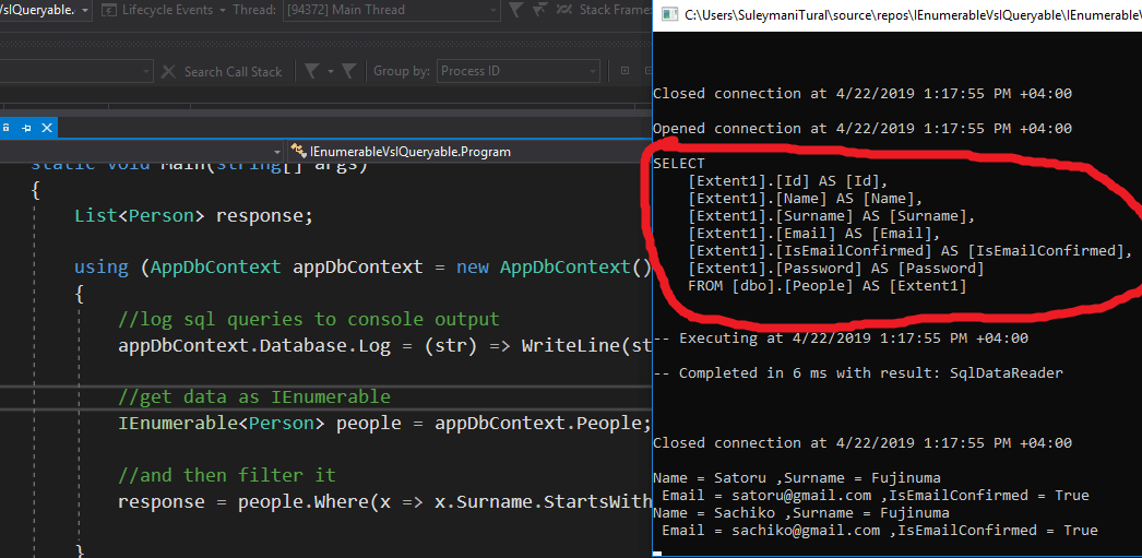 .NET Interview Question - IEnumerable Vs IQueryable