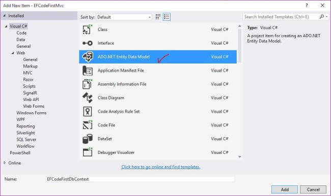 Net Mvc5 Entity Framework Simple Code First Database Approach
