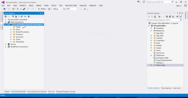 .NET MVC5 - Entity Framework Simple Code First Database Approach