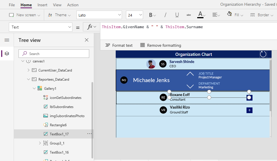 Organization Chart Using PowerApps In SharePoint Online