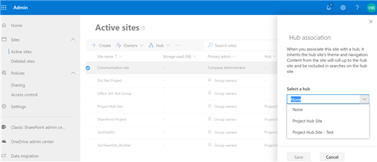 Overview Of Hub Sites In SharePoint Online